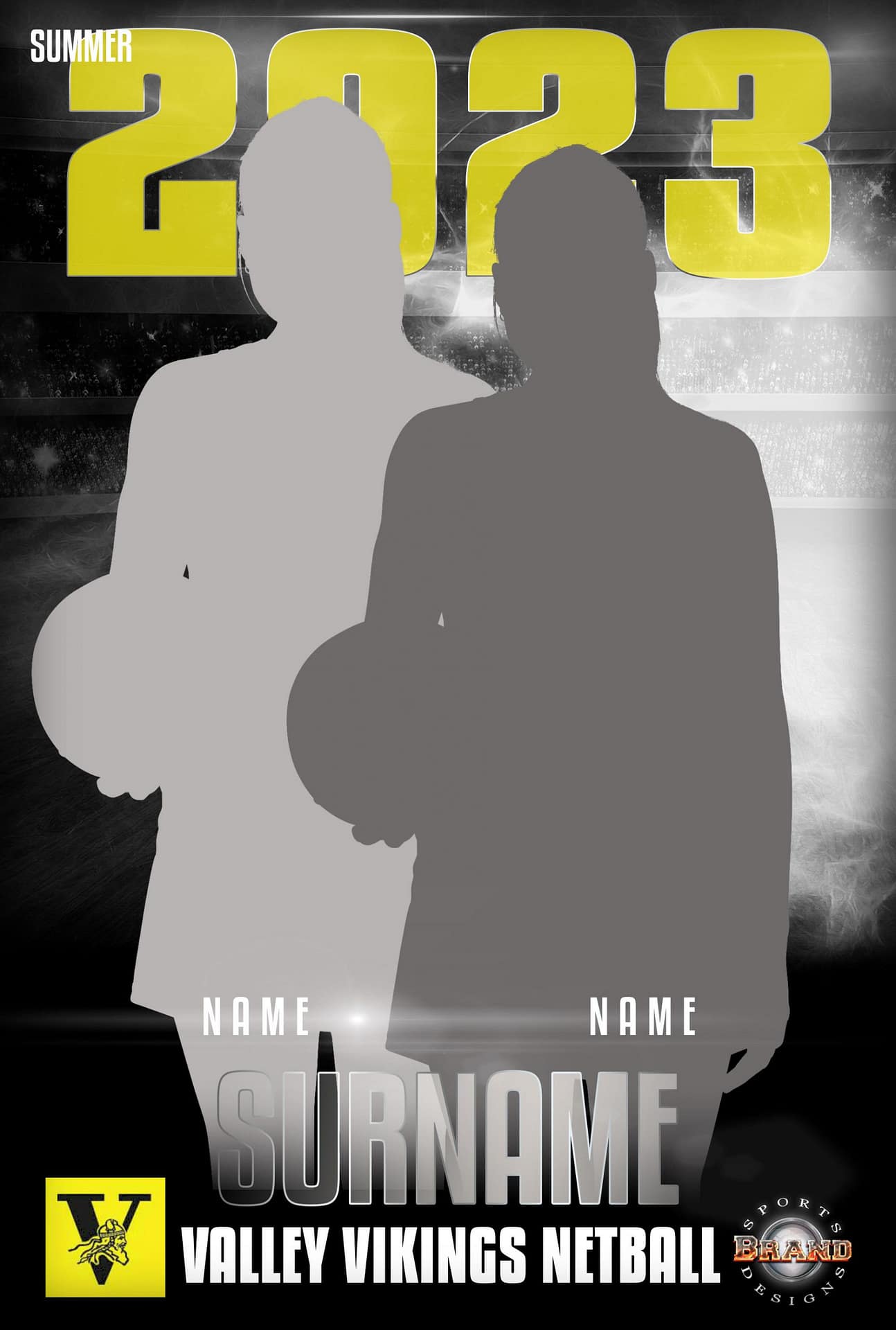 Valley Vikings Netball - Sibling - Brand Sports Designs