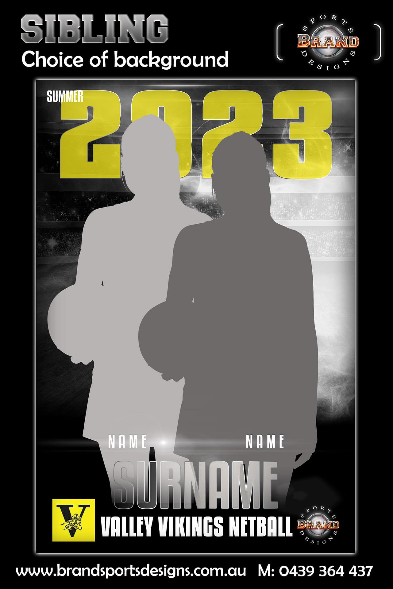 Valley Vikings Netball - Sibling - Brand Sports Designs